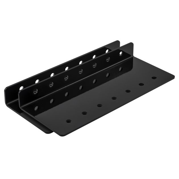 Black Toolbox Mounting Brackets Pair - 400x165x50mm | Mike's Transport Warehouse