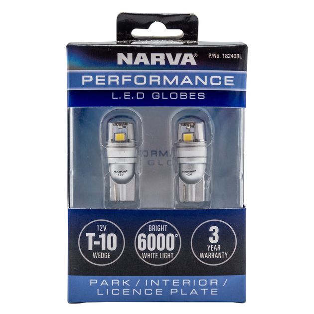 Narva 12v T10 LED Wedge Bulb - 2 Pack | Mike's Transport Warehouse