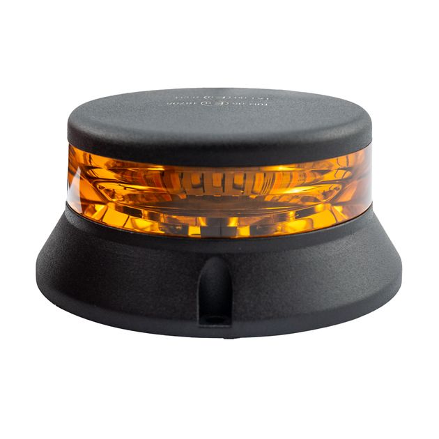 Lucidity LED Flange Round Beacon Mount - Amber | Mike's Transport Warehouse