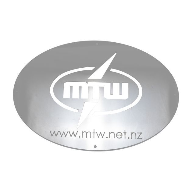 MTW Stainless Logo for Workbenches | Mike's Transport Warehouse