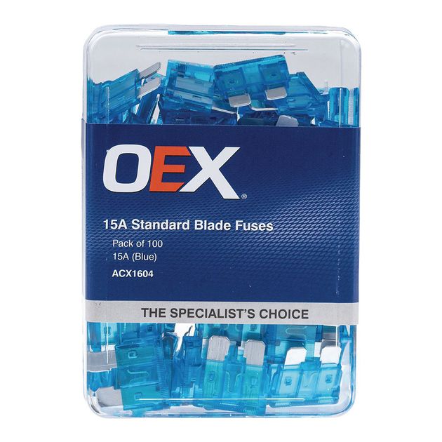 OEX Blade Fuse, 10A Blue - Pack of 100 | Mike's Transport Warehouse