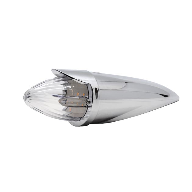Lucidity Clear Lens & Amber LED Cab Marker Lamp With Chrome Visor ...