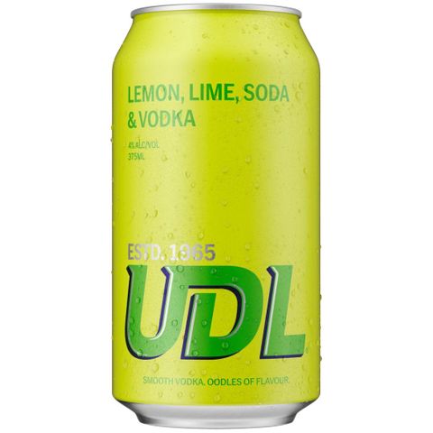 UDL Vodka & Lemon Lime Soda Can 375ml-24