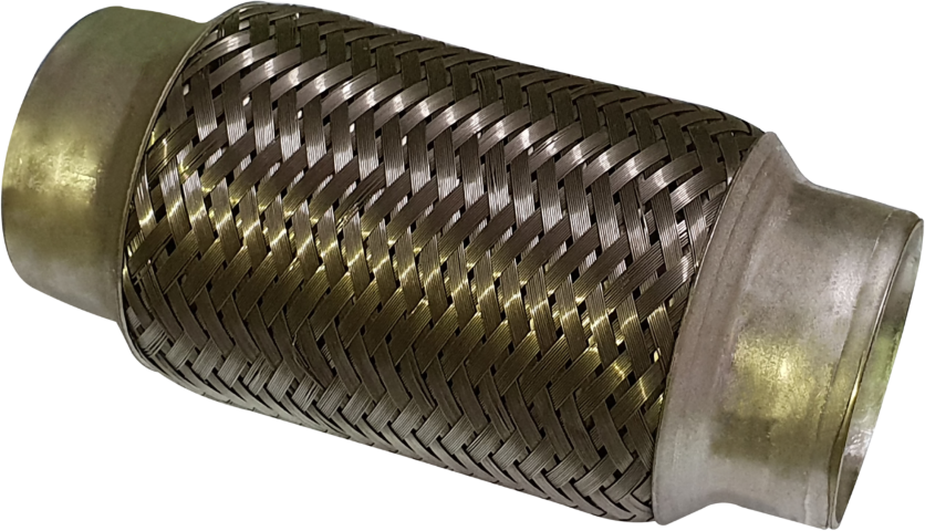 2in ID x 152mm (6in) Stainless Steel Flex Bellow, Double Braided Liner ...