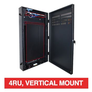 PSS, 4RU 19" Rack Cabinet, Vertical wall mount, 650(W) x 1070(H) x 200 ...
