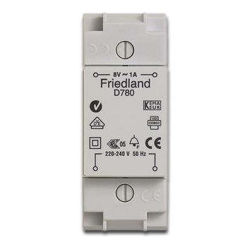 FRIEDLAND, Transformer, 240V AC to 8V AC 1 amp, Suits door chimes and ...