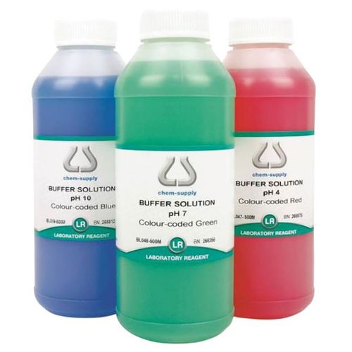Buffer sol'n pH 7.0 colour coded Green