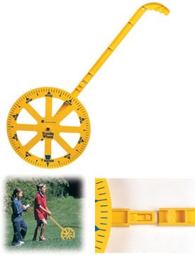 Trundle wheel distance measuring plastic