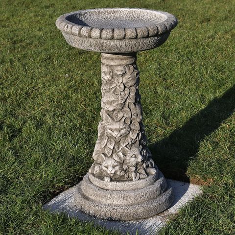 Cat Birdbath | Stone and Water World