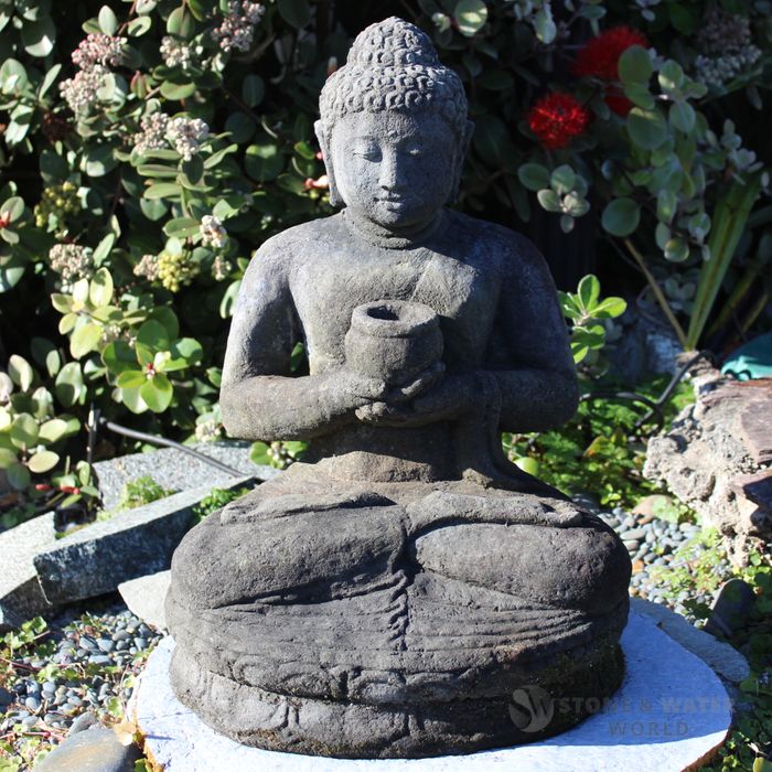 Small Buddha with Jug | Stone and Water World
