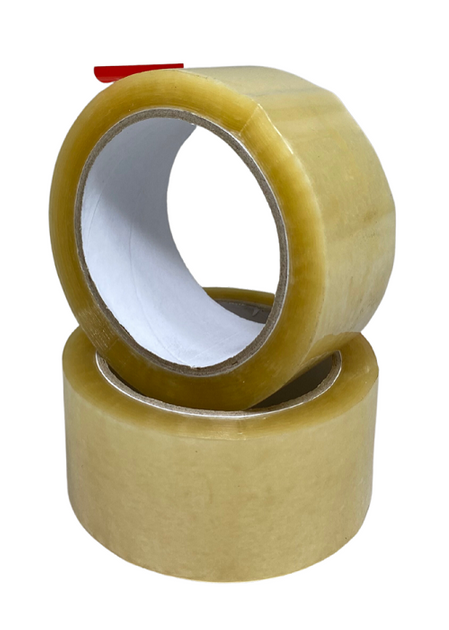 Buy Clear & Brown Natural Rubber Hand Tape Online | Power Packaging