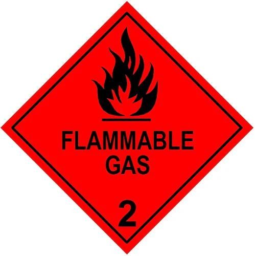 Buy Flammable Gas 2 – DG Label - 100x100mm Online | Power Packaging
