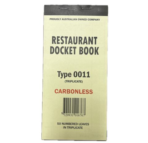 DOCKET BOOK 0011 TRIPLICATE CARBONLESS