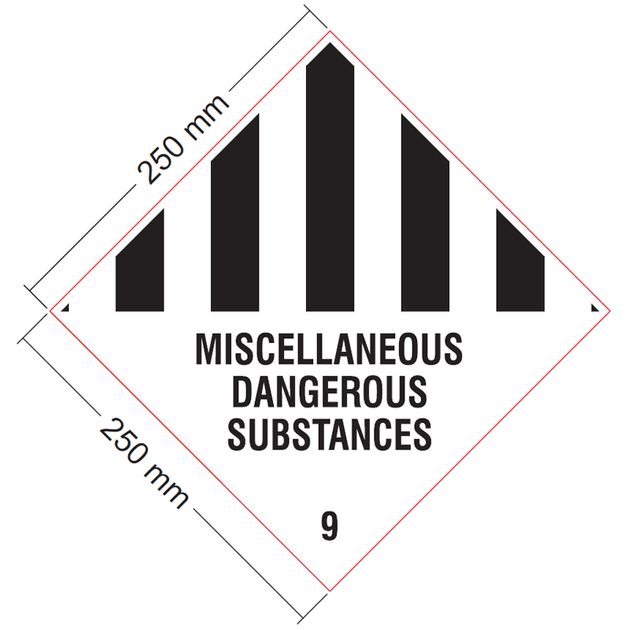 Misc Dangerous Substance 9 | Dangerous Goods Label