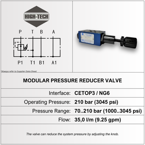 BRV-02M-P-3-B • MODULAR PRESSURE REDUCING VALVE • CETOP 03 / NG6 • MAX ...