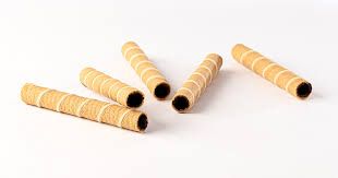 Baked Cannoli Wafers - Chocolate Lined Size:29x80mm Qty:168