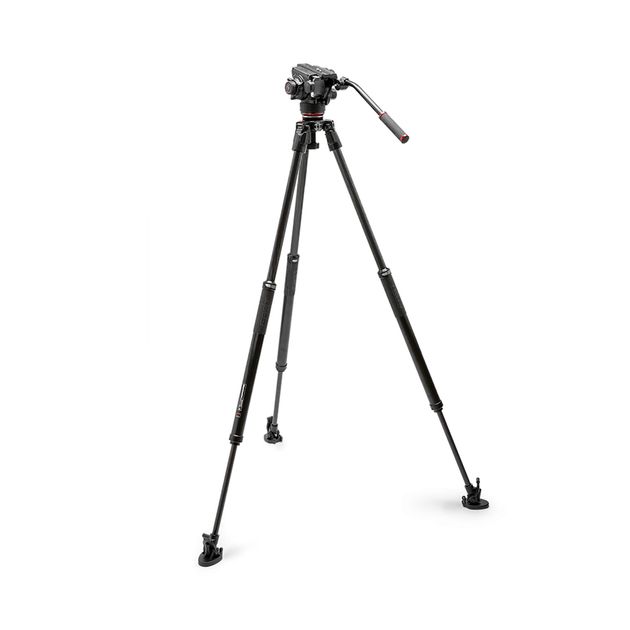 Manfrotto 504X Fluid Video Head with 635 FAST Single Carbon Leg