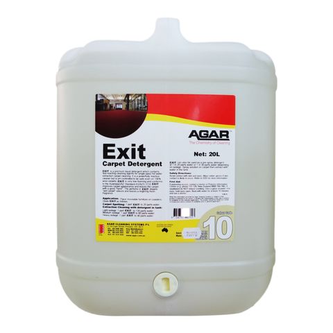 AGAR EXIT - CARPET EXTRACTION DETERGENT (HWE) - 20L WELCOME TO THE SUPPLY GUYS