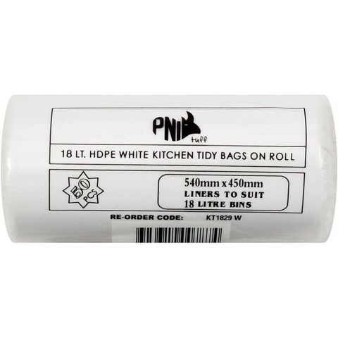 PNI 18L "SMALL" WHITE KITCHEN TIDY BAGS - 50 - ROLL WELCOME TO THE ...