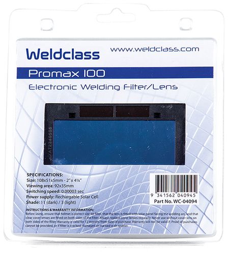 Auto Darkening Lens - Promax 100 | Weldclass Australia
