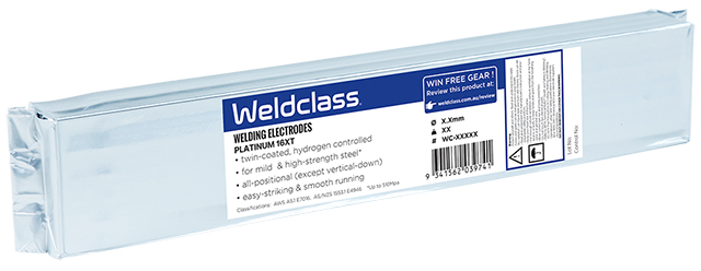 Low Hydrogen Welding Rods, Electrodes | Platinum 16XT - Weldclass