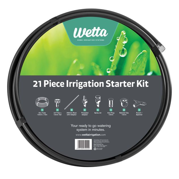 21 Piece Micro Irrigation Kit with Tube - Wetta Industries