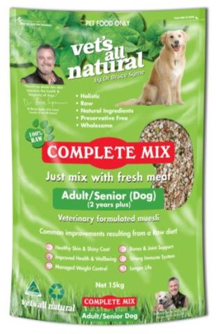 VETS ALL NATURAL COMPLETE MIX ADULT SENIOR 15KG