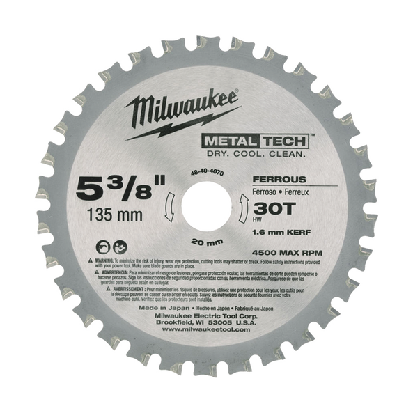 Buy Milwaukee Cold Cut Saw Blade Metal Cutting 136mm 30T online in New ...