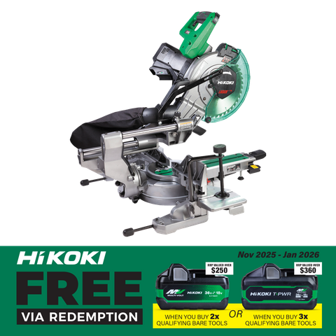 Buy HiKOKI Cordless Mitre Saw Compound Sliding 255mm 36v - Bare Tool online in New Zealand | The ...