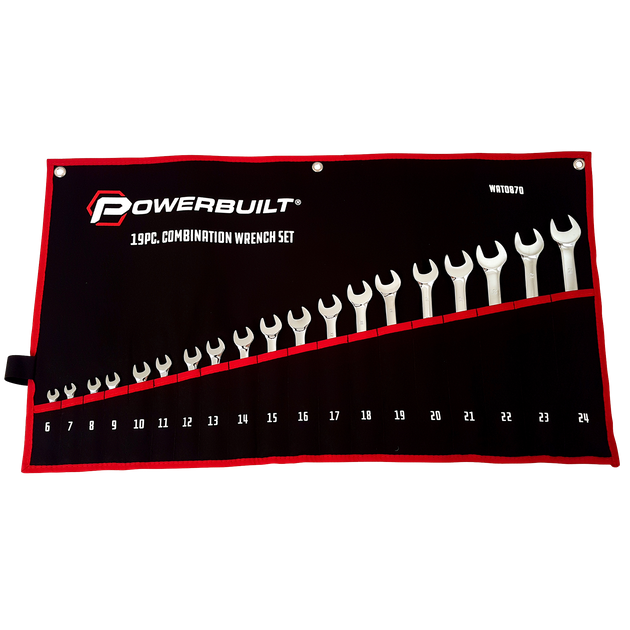 Buy Powerbuilt R&O Spanner Set Metric Polished 6-24mm 19pc online in ...