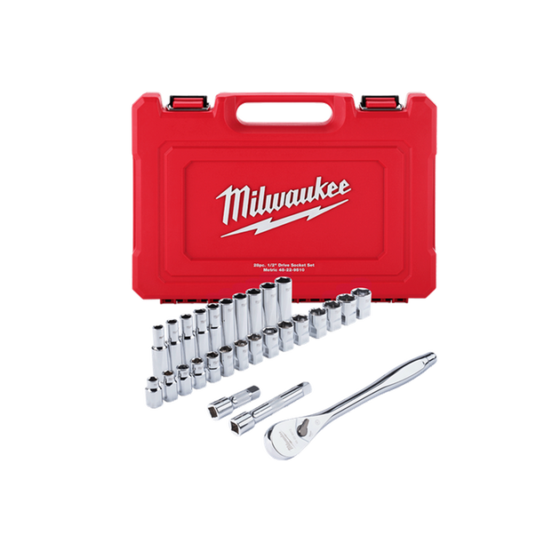 Buy Milwaukee Socket Set 1/2in Dr Metric 28pc online in New Zealand ...