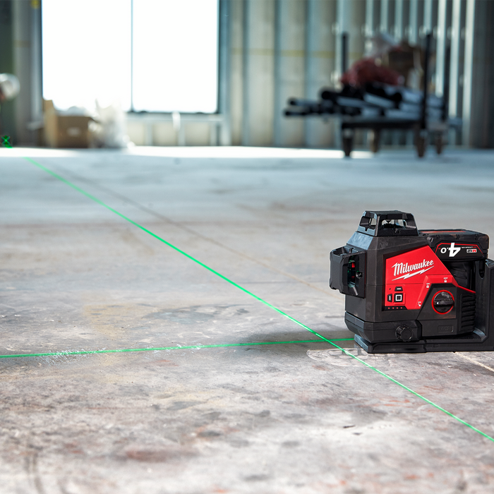 Buy Milwaukee M12 Cross Line Laser 3x 360deg 3 Plane Green Beam 12v Bare Tool online in New Zealand The ToolShed