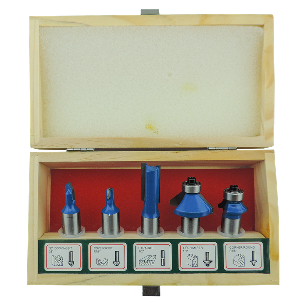 Buy ToolShed Router Bit Set Mixed 1/2in 5pc online in New Zealand | The ...
