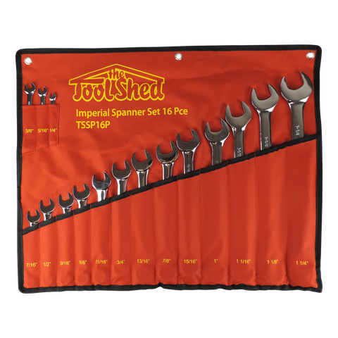 Buy ToolShed Spanner Set R&O 16pc Imperial online in New Zealand | The ...