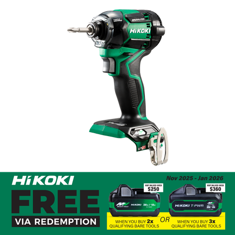 Buy HiKOKI Cordless Impact Driver Triple Hammer 215Nm Brushless 36V ...