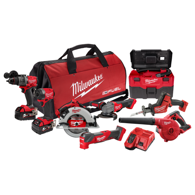 Buy Milwaukee M18 FUEL Cordless Power Pack Brushless 8pc Kit 8B3 18V ...