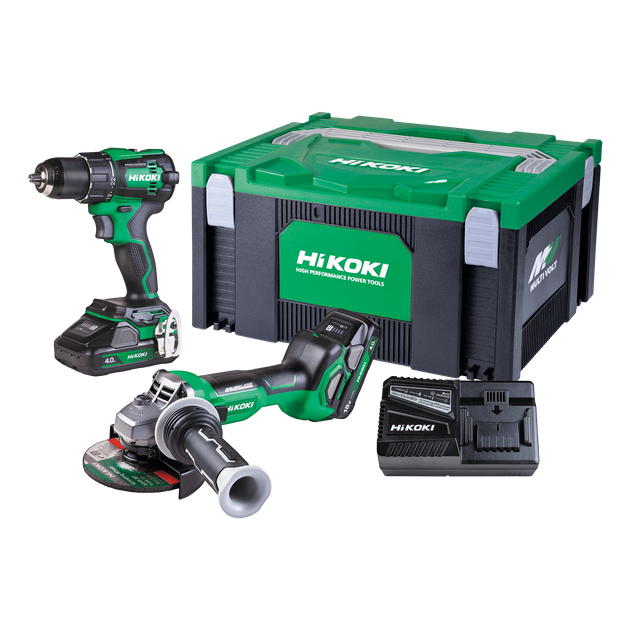Buy HiKOKI Cordless Impact Drill & Angle Grinder Brushless 18v Kit ...