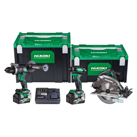 HiKOKI MultiVolt Cordless Combo Kit Brushless 3pc 36v Combo Kit