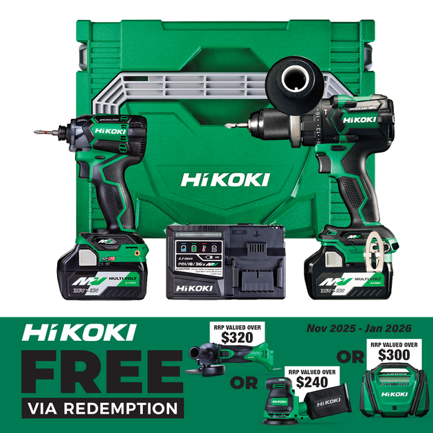 Buy HiKOKI MultiVolt Impact Drill & Impact Driver Brushless 36v 2.5Ah ...