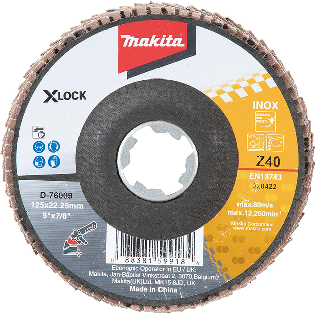 Makita X-LOCK Flap Discs 125mm