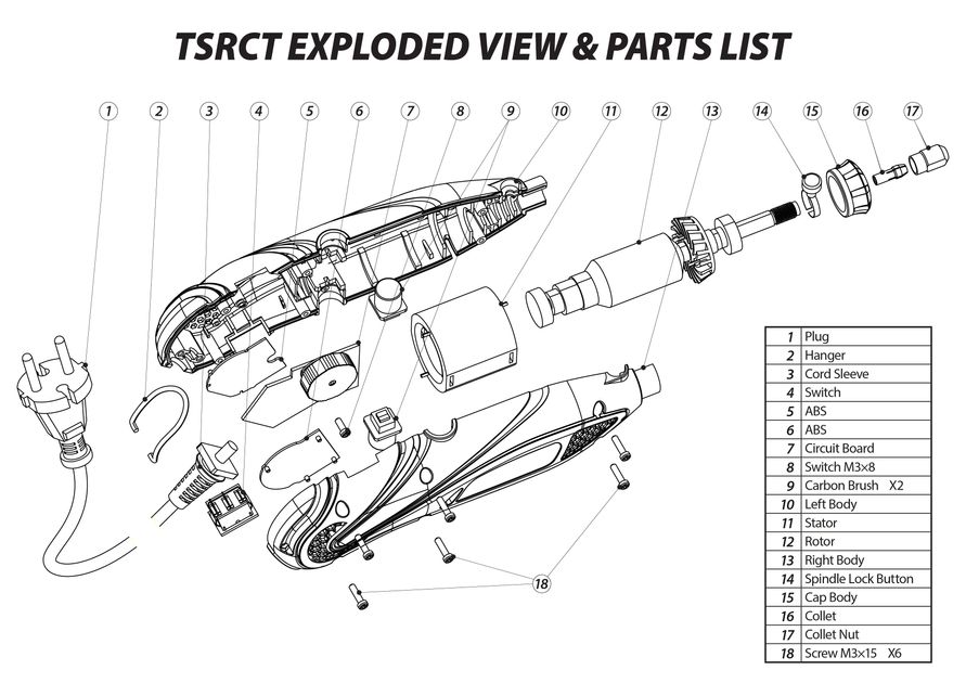 Parts for TSRCT Rotary Craft Tool