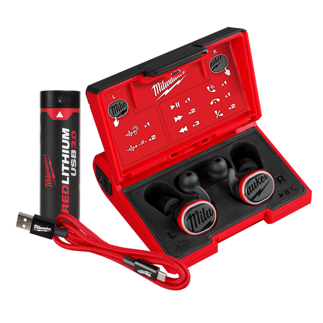Buy Milwaukee REDLITHIUM USB Bluetooth In-Ear Headphones 3.0Ah online ...