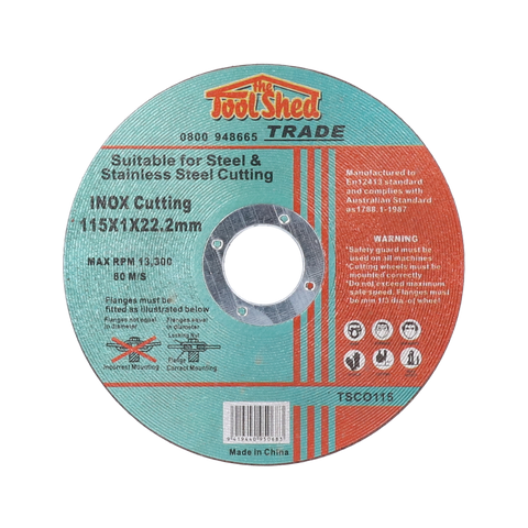 Buy ToolShed Inox Metal Cut Off Disc 115 x 1 x 22.2mm online in New ...
