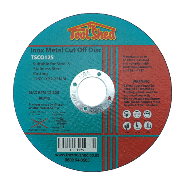 Buy ToolShed Inox Metal Cut Off Disc 125 x 1 x 22.2mm online in New ...