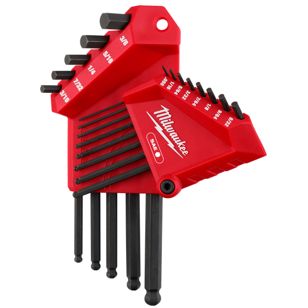 Buy Milwaukee Hex Key Set Ball End SAE 13pc online in New Zealand | The ...