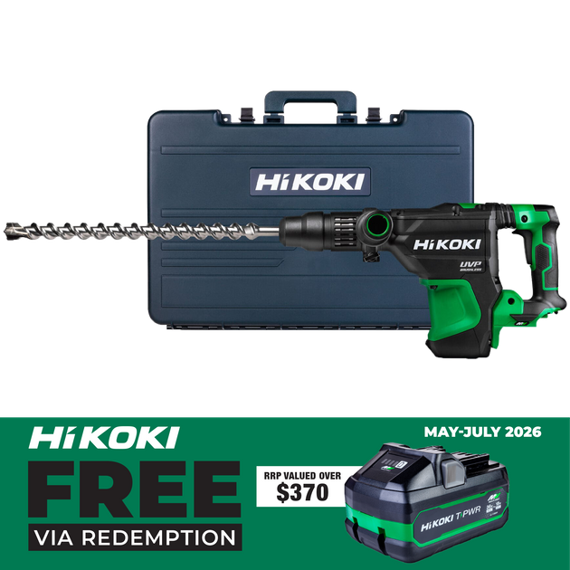HiKOKI Cordless Rotary Hammer Drill Brushless 40mm SDS MAX 36v - Bare Tool