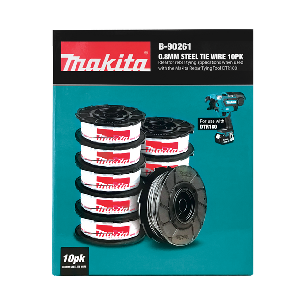 Buy Makita Steel Tie Wire Cartridges 0.8mm 10Pk online in New Zealand ...