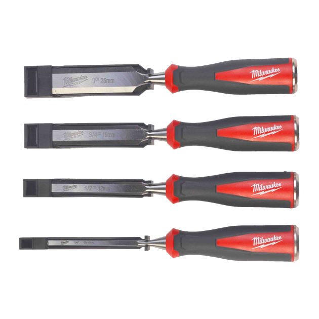 Buy Milwaukee Bevelled Edge Wood Chisel Set 4pc online in New Zealand ...