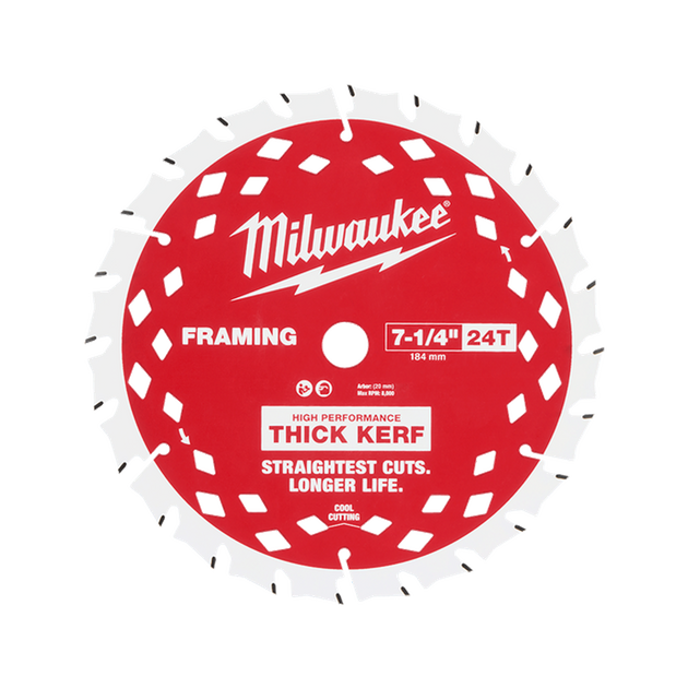 Buy Milwaukee Circular Saw Blade 184mm 24T Thick Kerf online in New ...