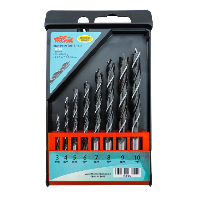 Buy ToolShed Brad Point Drill Bit Set 8pc online in New Zealand | The ...